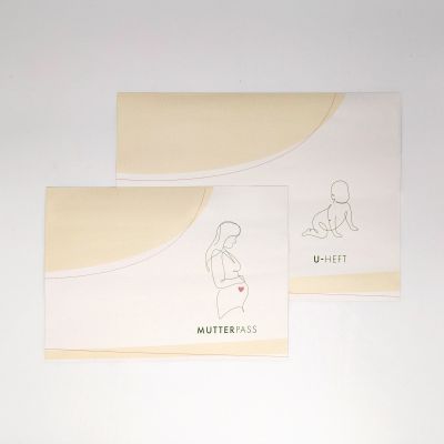 Einschieber aus Papier 2er-Set - Mutterpass & U-Heft